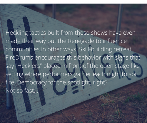 Redefining Heckling: From Insults to Community Building - Flow Arts ...